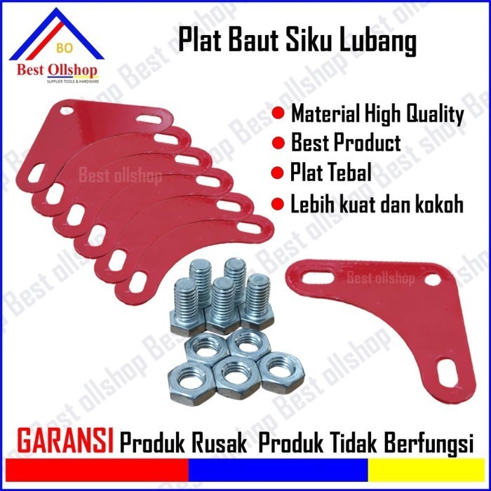 Jual Plat Siku / Plat Siku Penyangga / Mur Baut Siku Lubang Rak Besi ...