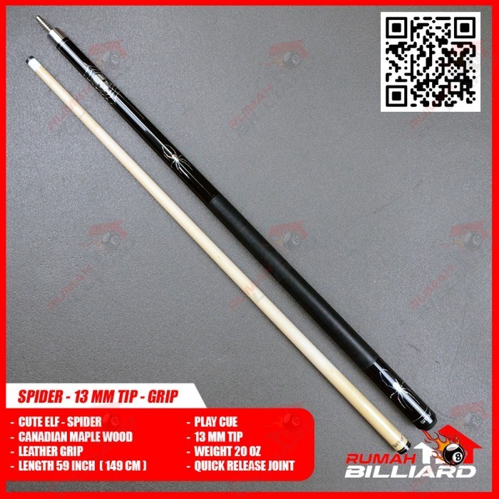 Jual Stick Billiard - Billiard Cue - Cute Elf Spider - Maple Wood ...