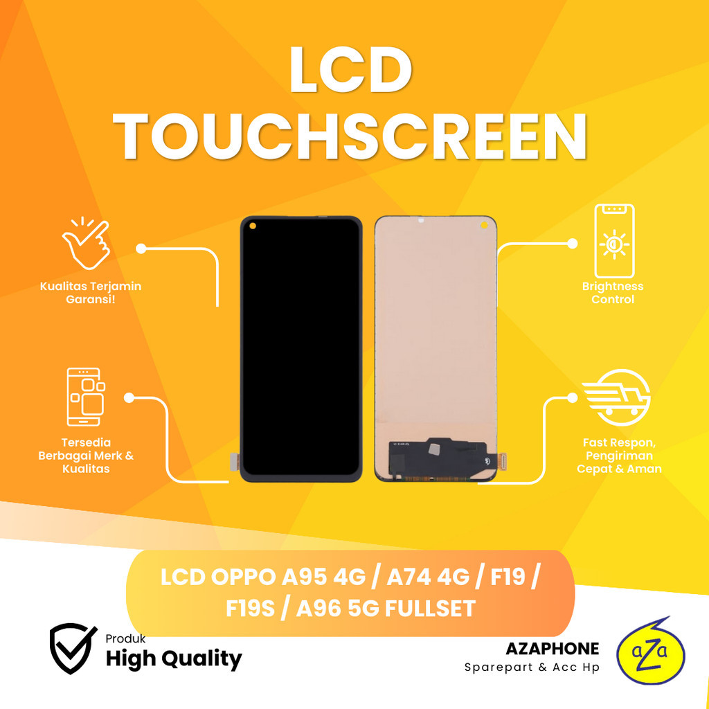 Jual Lcd Oppo A95 4G/ A74 4G / F19 / F19S / A96 5G Black Fullset ...