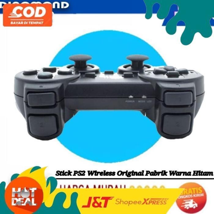 Jual VIRAL STIK CONTROLLER PS2 WIRELESS ORIGINAL PABRIK HITAM | Shopee ...