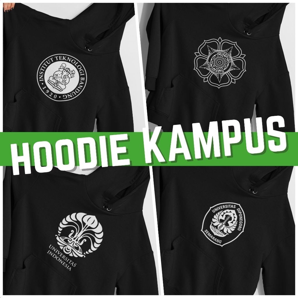 Jual Hoodie Jumper Sweater - Universitas Kampus Indonesia Series 1 UI ...