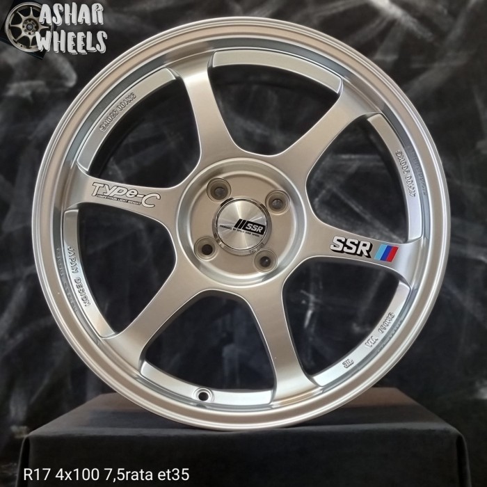 Jual VELG R17 4X100 4X114 SSR TYPE C SILVER PROMO | Shopee Indonesia