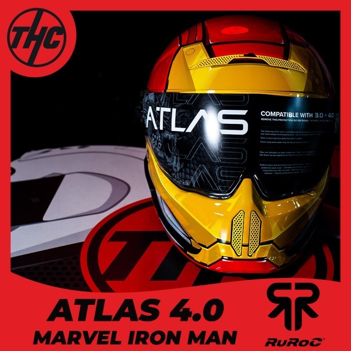 Jual RUROC ATLAS 4.0 MARVEL IRON MAN FULL FACE HELMET ORIGINAL RUROC ...