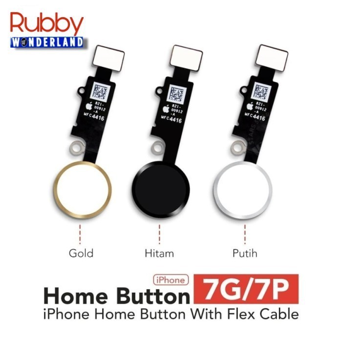 Jual HOME BUTTON / TOMBOL HOME + FLEXIBLE IPHONE 7 / 7 PLUS ORIGINAL ...