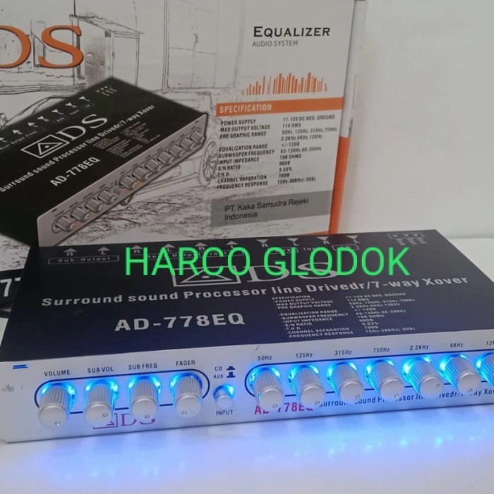 Jual Parametrik Pre Amp Ads Ad-778 Eq + Adaptor 12V | Shopee Indonesia