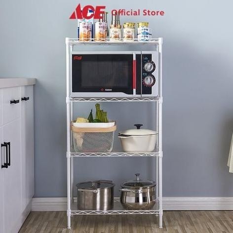 Jual ACE - Krisbow Rak Besi 4 Tingkat - Putih | Shopee Indonesia