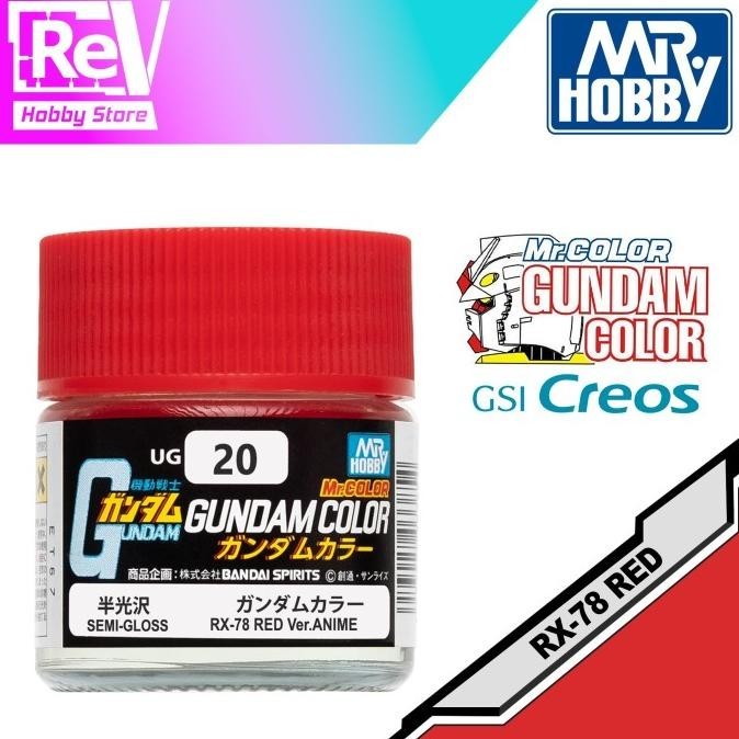 Jual GUNDAM COLOR RED RX78 ANIME MR COLOR UG20 CAT GUNDAM MODEL KIT MG ...