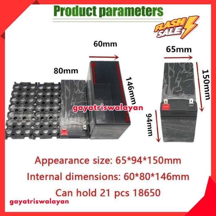 Jual BATTERY STORAGE BOX 12V 7AH TO 20AH 3X7 18650 HOLDER BEST SELLER ...