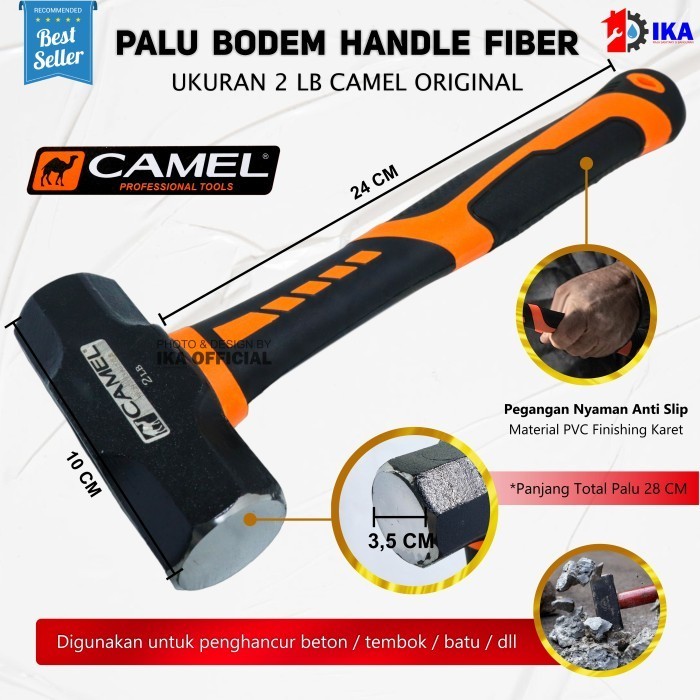 Jual Palu Batu Kepala Bodem 3Lb / Super Jumbo Berat Kuat Alat Bobok ...