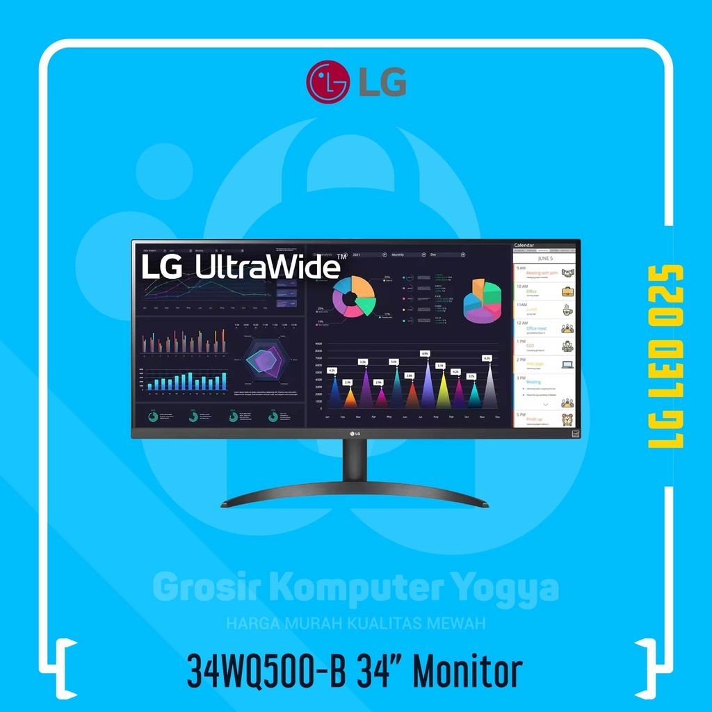 Jual LG 34WQ500-B 34" UltraWide 21:9 Full HD 100Hz 5ms IPS Display ...