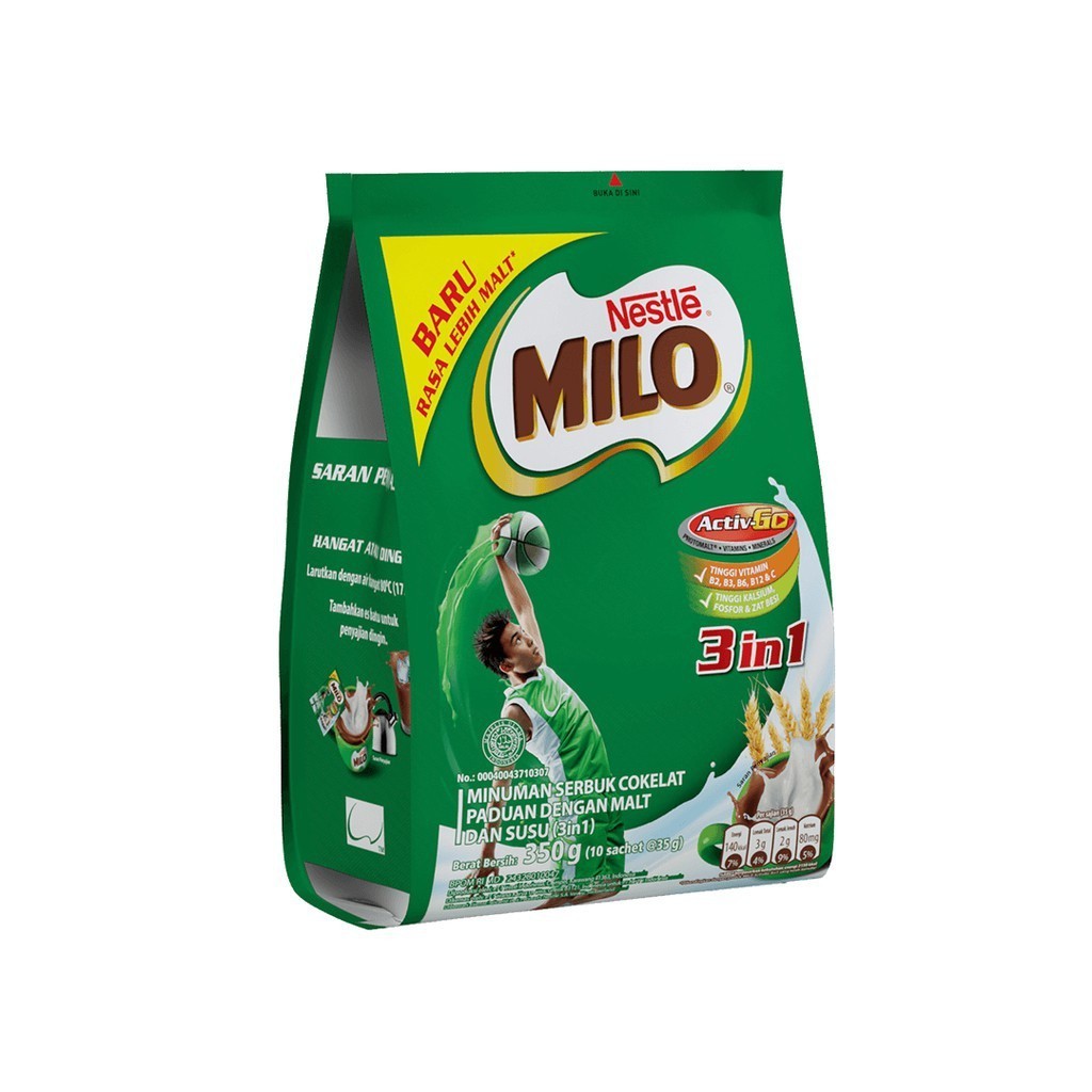 Jual MILO 3 IN 1 Activ go 10 Sachet x 34gr | Shopee Indonesia