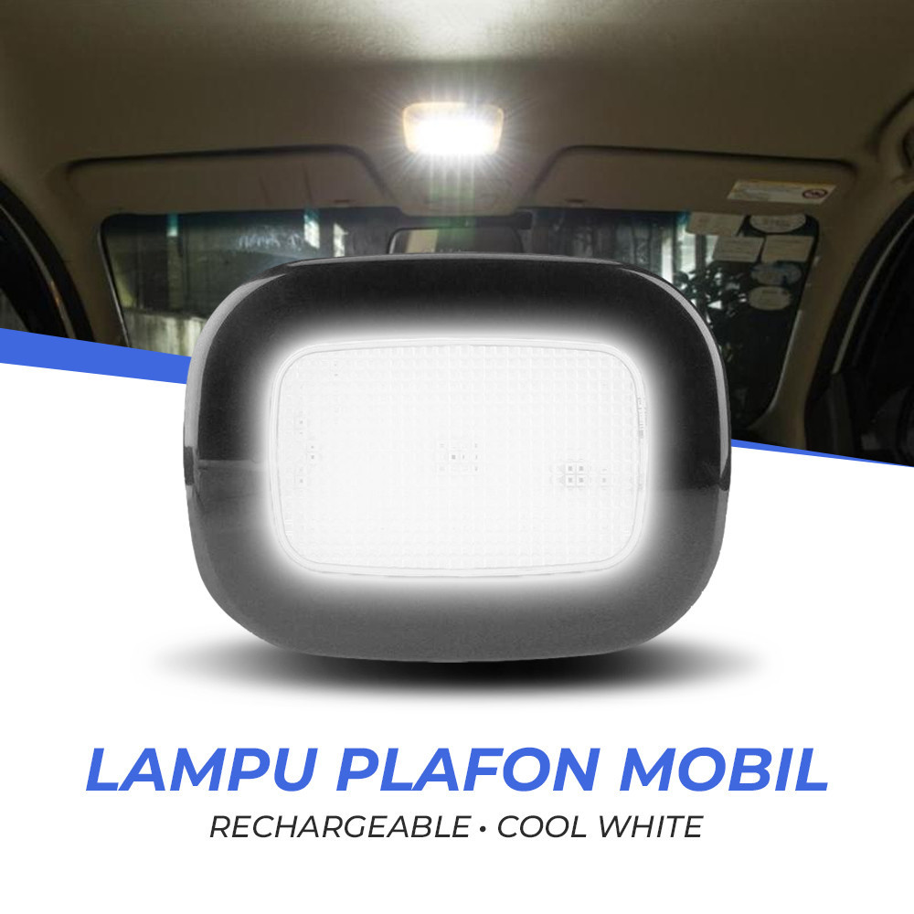 Jual Lampu Plafon Mobil Rechargeable Cool White - Black White | Shopee ...