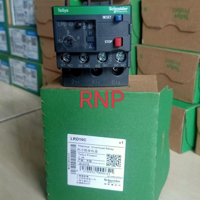 Jual schneider LRD10C thermal overload relay range 4-6A original ...