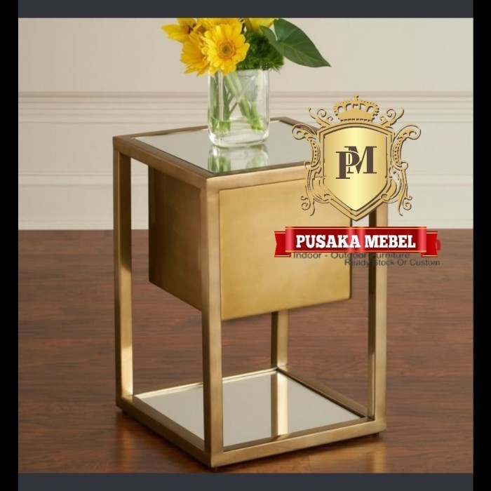 Jual meja pot bunga besi stanlis, hiasan ruang tamu,meja lampu besi ...