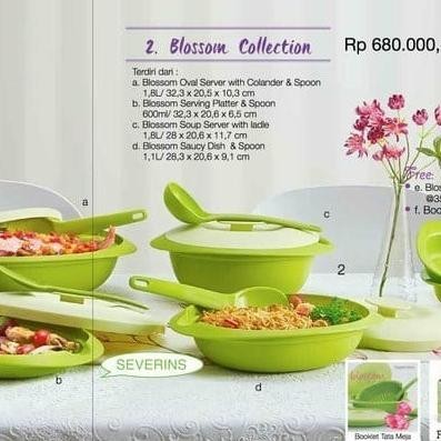 Jual Tupperware Blossom Green Collection | Tupperware Set Hijau Lunch ...
