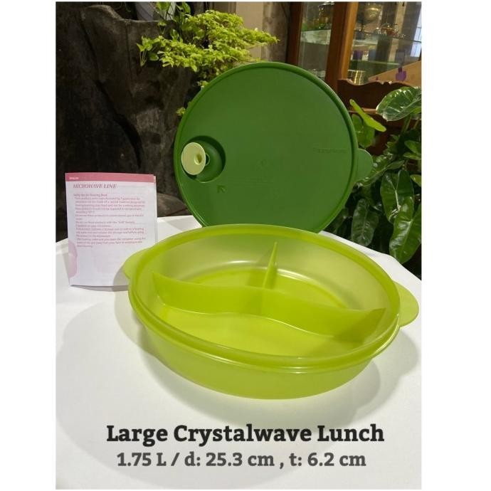 Jual Lunch Box Tupperware Large Crystalwave Lunch Set Free Botol 310 Ml ...