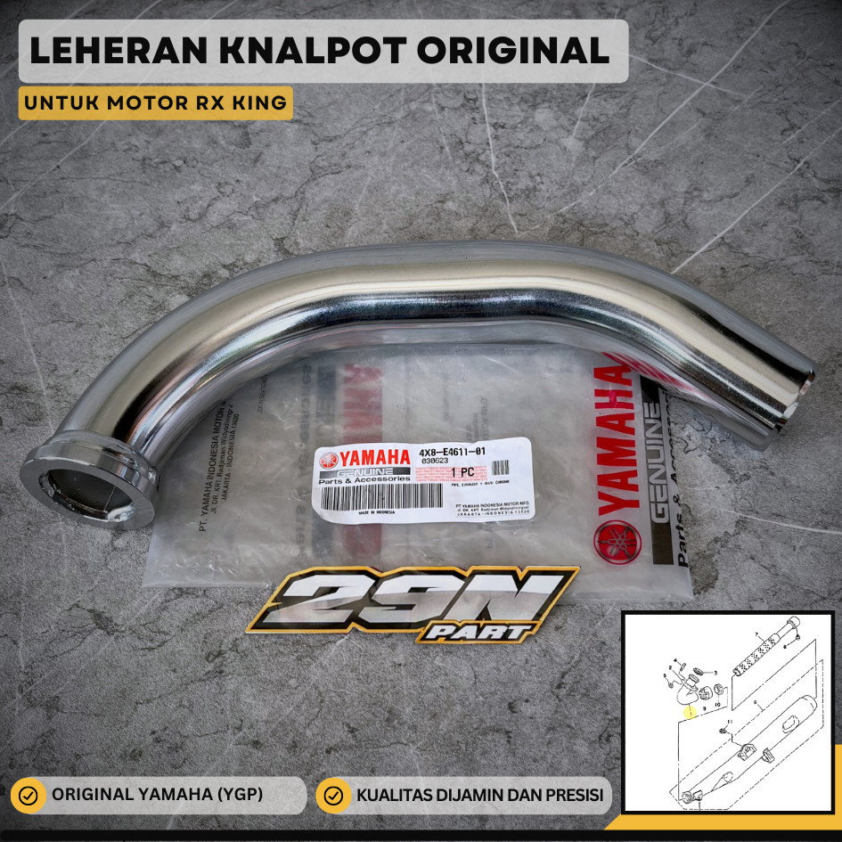 Jual LEHER KNALPOT RX KING RXKING RXS OLD ORIGINAL YAMAHA 4X8-E4611-01 ...