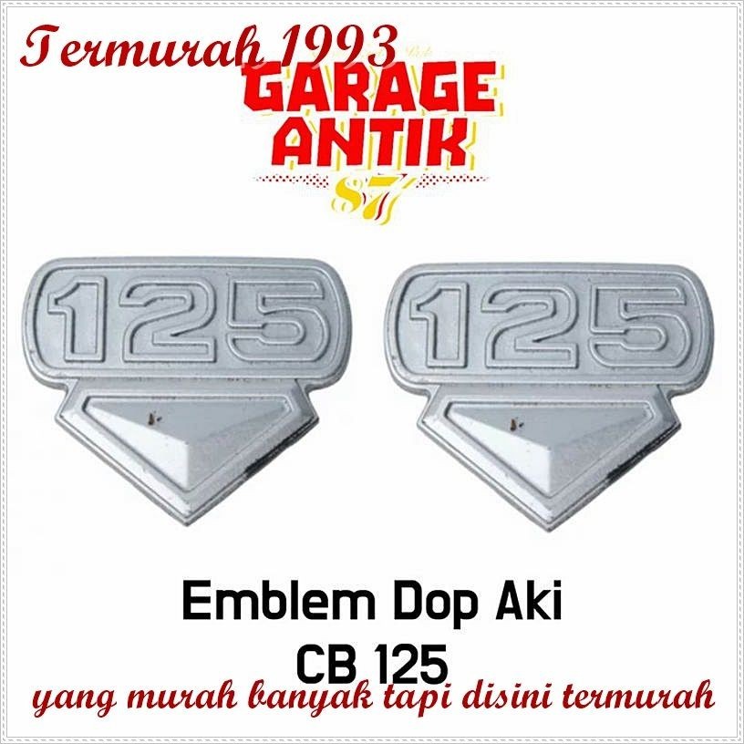 Jual Emblem Emblim Dop Box tutup Aki Honda CB125 CB 125 Sparepart Motor ...