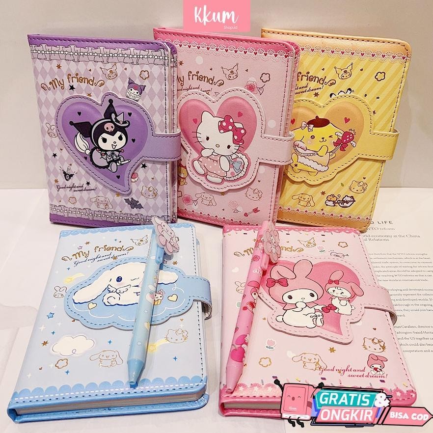Jual gd-8 2 in 1 Gift set notebook sanrio magnet/ Buku tulis cute ...