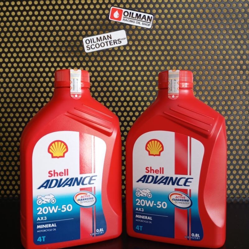 Jual Oli mesin Shell Advance 20W-50 mineral terbaik | Shopee Indonesia