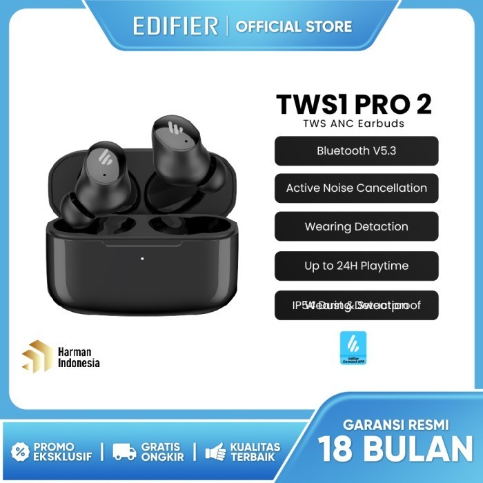 Jual Edifier Tws1 Pro 2 True Wireless Noise Cancellation In-Ear ...