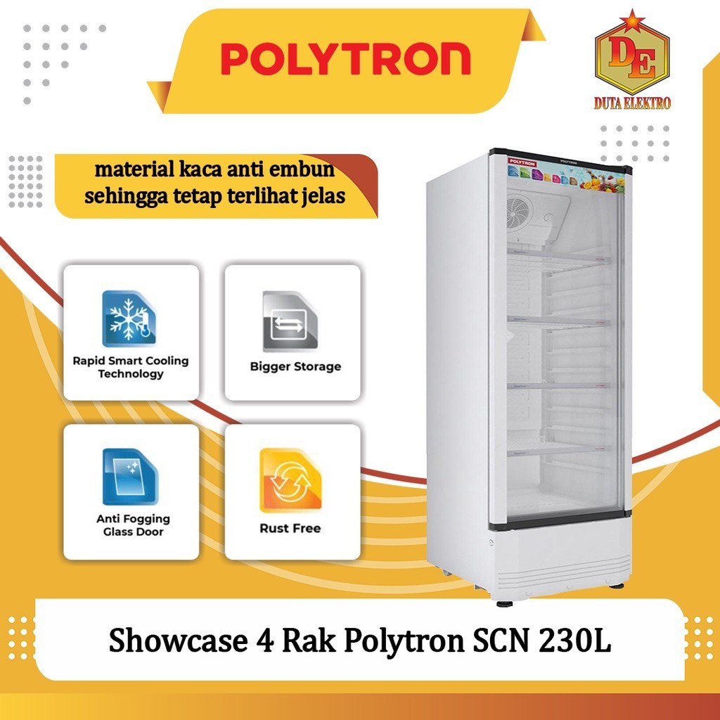 Jual Showcase 1 Pintu Polytron SCN 230 L 4 Rak | Shopee Indonesia