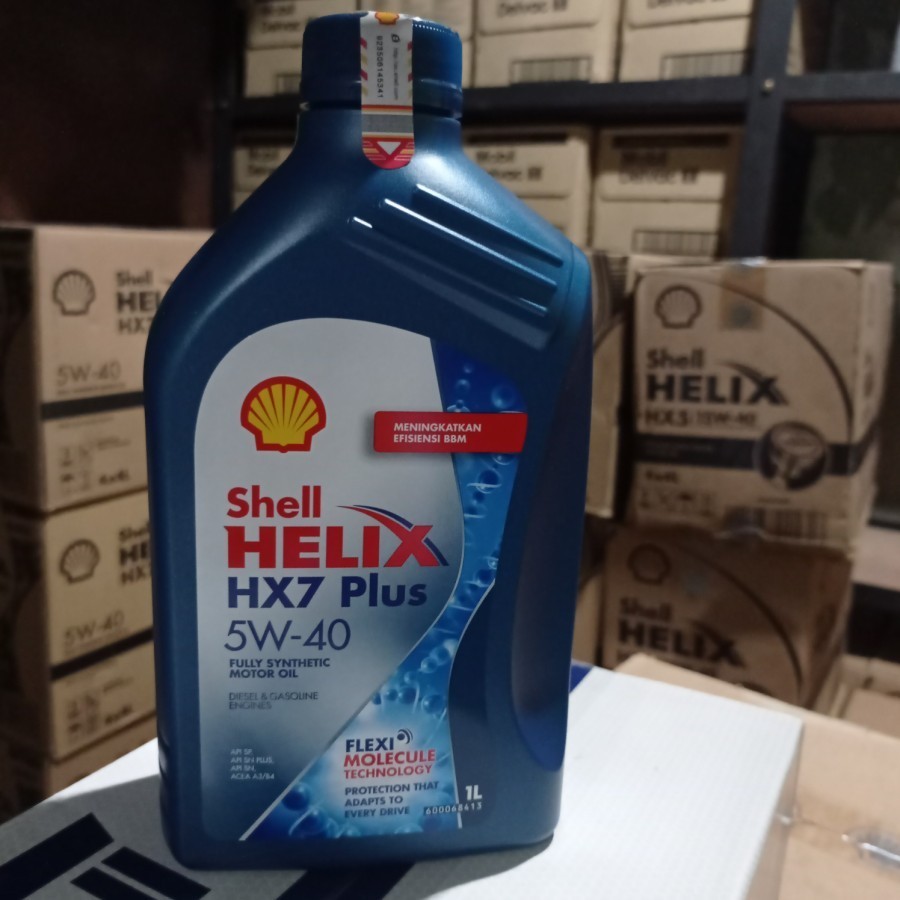Jual oli Shell helix HX7 5w-40 100% asli fully synthetic SN plus 1 ...