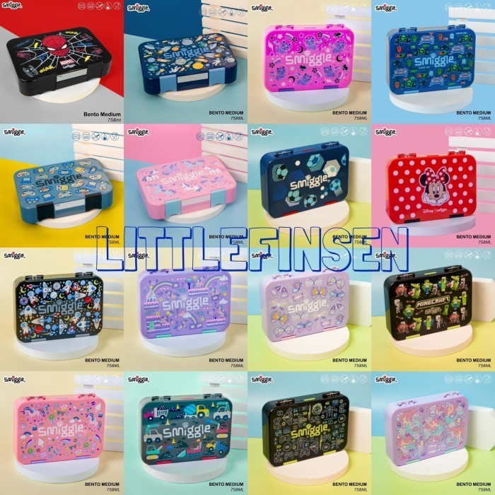 Jual SMIGGLE lunch box happy medium bento box/kotak makan smiggle happy ...
