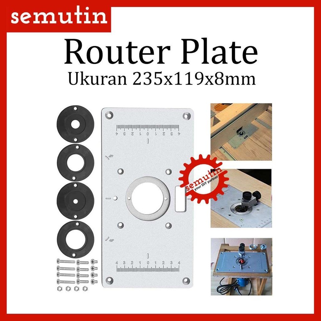Jual Router Plate 235x119x8mm AH26 / Insert Table Trimmer Meja Plat ...