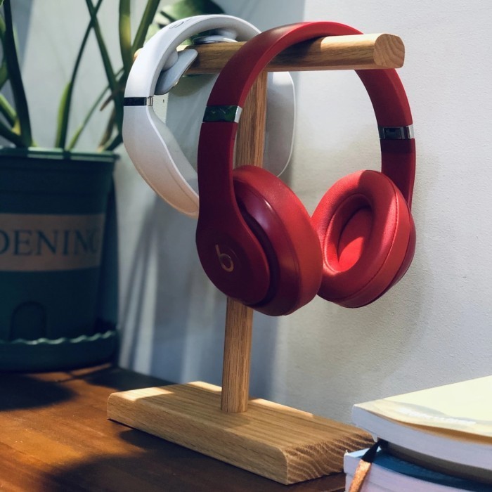 Jual T Shape Wooden Stand Holder For Headset Display Shelf Desk Hanger ...