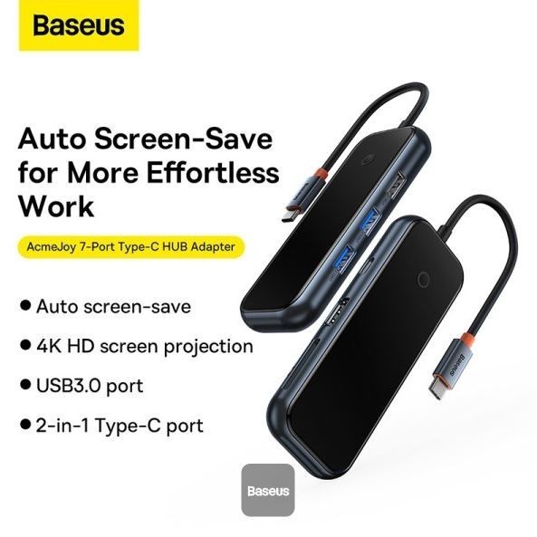 Jual Baseus 7 In 1 Hub 4K Hdmi Usb 3.0 Sd Tf Card For Mac Ipad Pro M1 ...