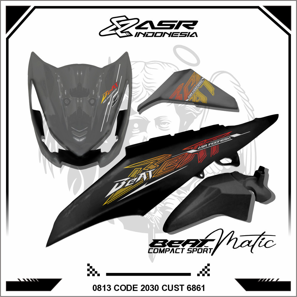 Jual Stiker Striping beat FI Lama honda Transparan Urban Simple ...