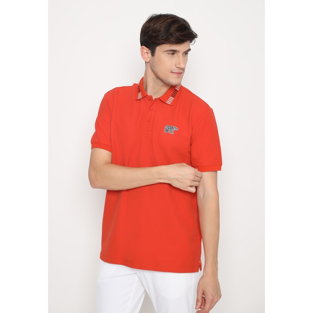 Jual Jack Nicklaus Sean Polo Shirt Pria Regular Fit Dark Orange ...