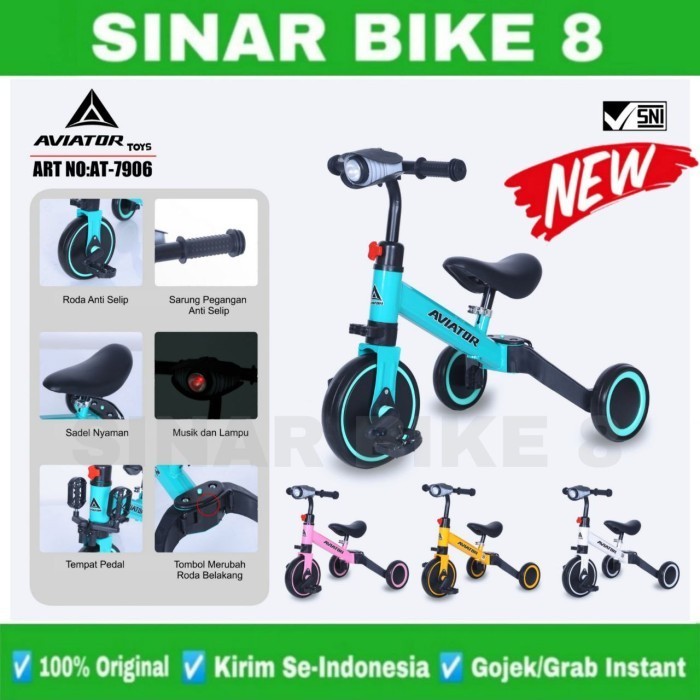 Jual Sepeda Roda Tiga 3 Aviator At 7905 ( 2 In 1 ) Bisa Jadi Balance ...