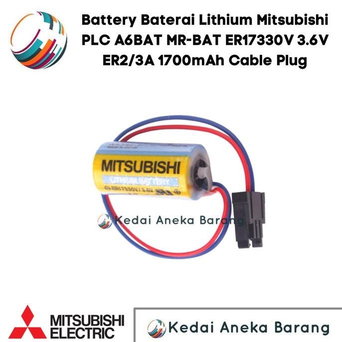 Jual Battery Baterai Lithium Mitsubishi PLC A6BAT MR-BAT ER17330V 3.6V ...