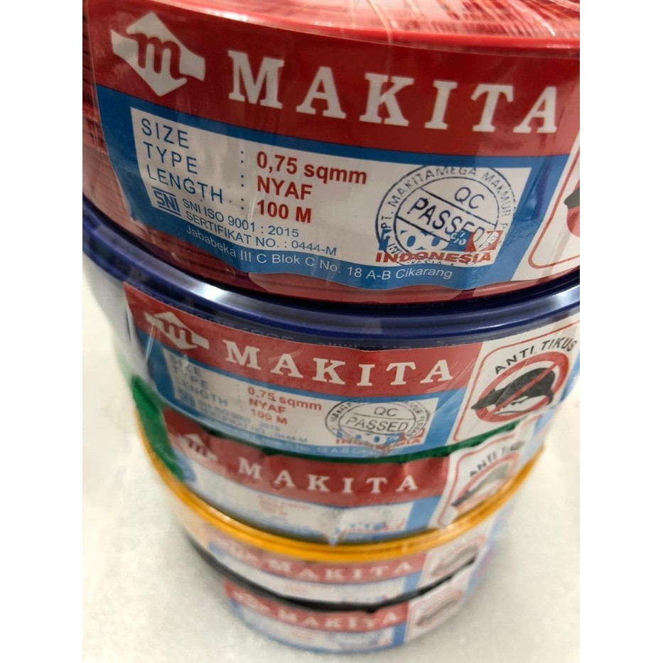 Jual KABEL ENGKEL SERABUT NYAF 0,75 mm 100 METER MAKITA TEMBAGA MURNI | Shopee Indonesia