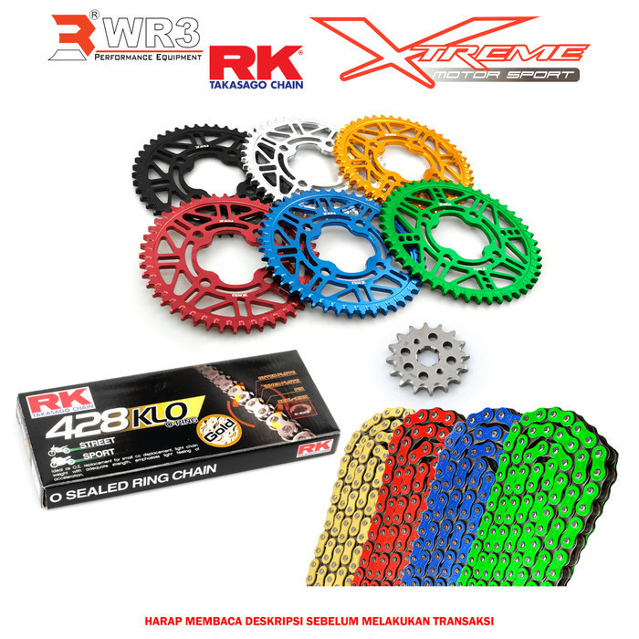 Jual Gear Set Depan Belakang WR3 dan Rantai RK Chain Ninja ZX25R CBR ...
