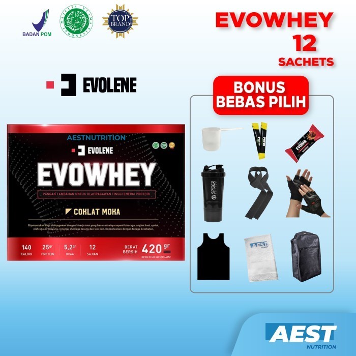 Jual Evolene Evowhey Susu Evo Whey Protein Kemasan Box Isi 12 Sachet ...
