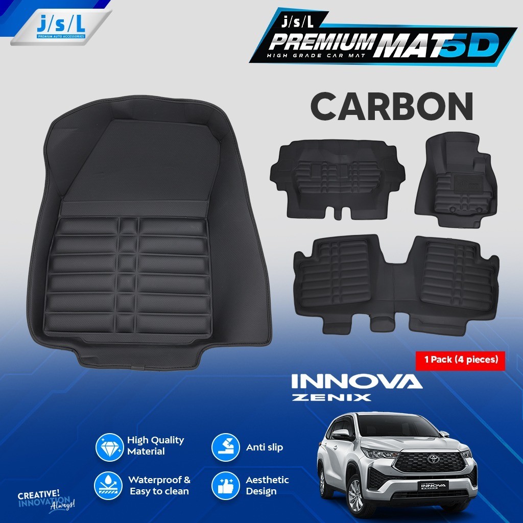 Jual Innova Zenix 2022 Karpet Mobil 5D JSL Mat Model Carbon | Shopee ...