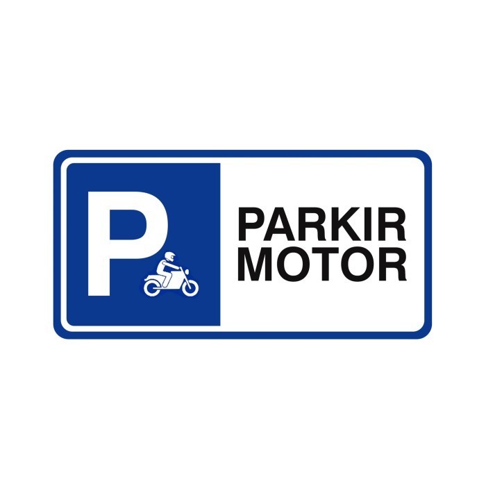 Jual Spesial Rambu Lalu Lintas Parkir Motor - 25X50Cm Signage Termurah ...