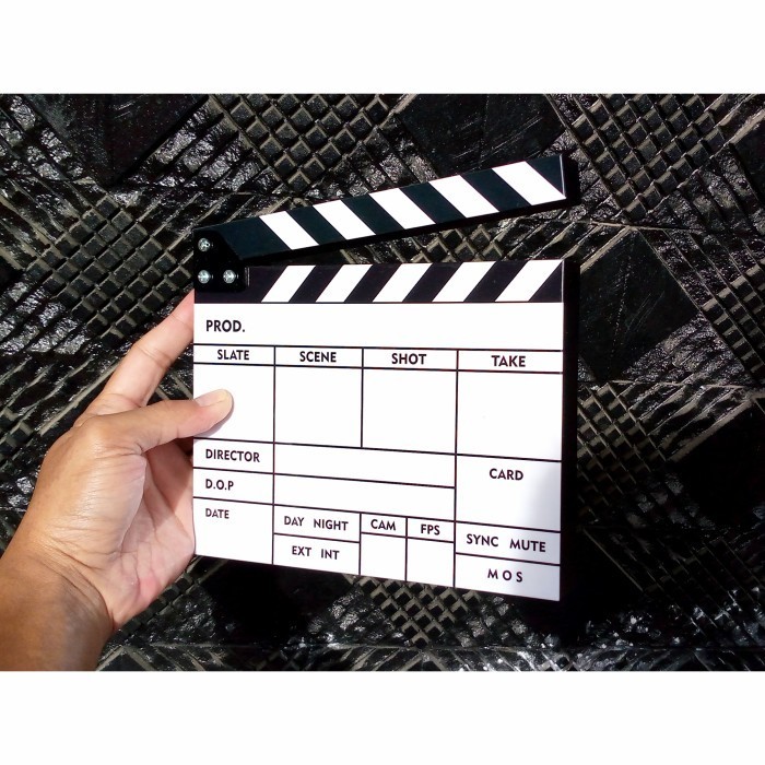 Jual Clapper Board Cinema Ukuran Medium 17,5X15Cm - Movie Slate ...
