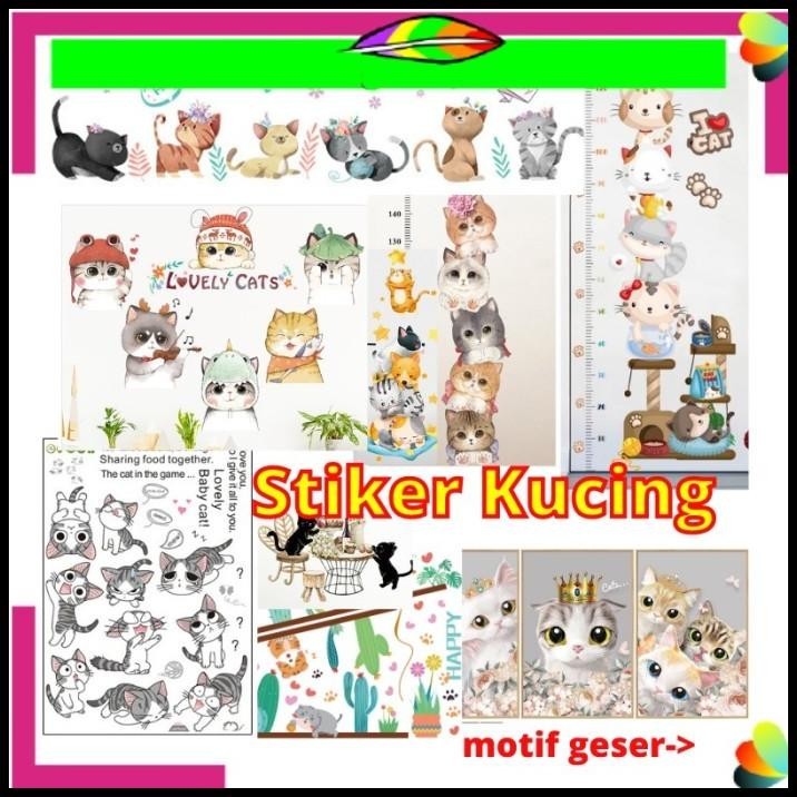 Jual HOT DEAL STIKER STICKER DINDING MOTIF KUCING DEKORASI RUMAH RUANG ...