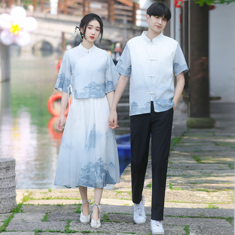 Jual Chinese Style Class Uniform Set Middle School Students Ancient ...