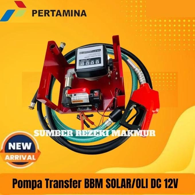 Jual Pompa Fuel Transfer Bbm Solar Minyak Set Flowmeter Dc 12V ...