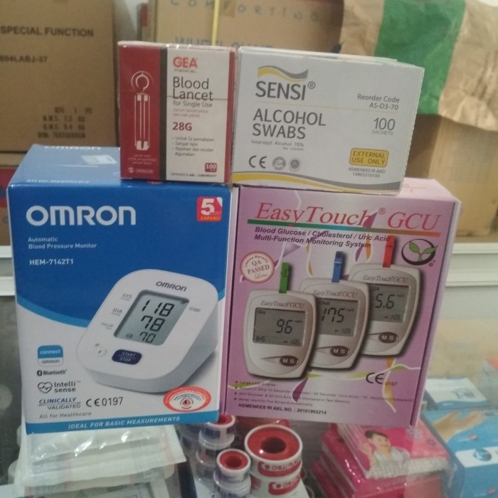 Jual Paket Hemat Tensi Omron Alat Cek Gcu Lengkap siap pakai murah ...