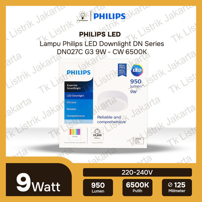Jual PHILIPS Downlight DN027C G3 LED9 D150 9W Surface Mounted (Outbow) | Shopee Indonesia