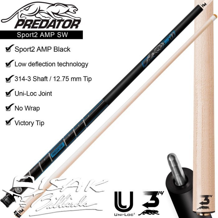 Jual PREDATOR SPORT2 AMP NW UNILOC LOW DEFLECTION BILLIAR CUE STICK - BUTT ONLY | Shopee Indonesia