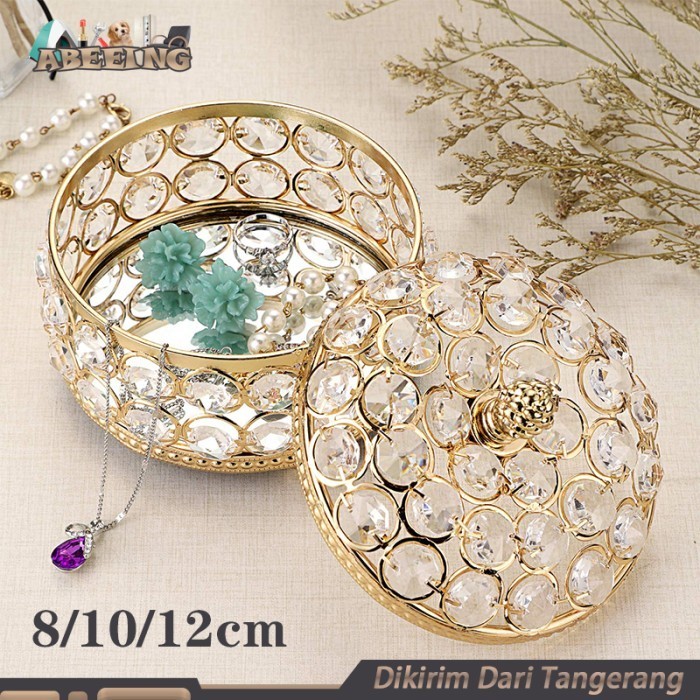 Jual Kotak Penyimpanan Perhiasan Kristal Toples Wadah Permen Jewelry ...
