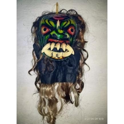 Jual Topeng Gedruk Mika Rambut Panjang | Topeng Buto Ijo | Topeng Horor ...