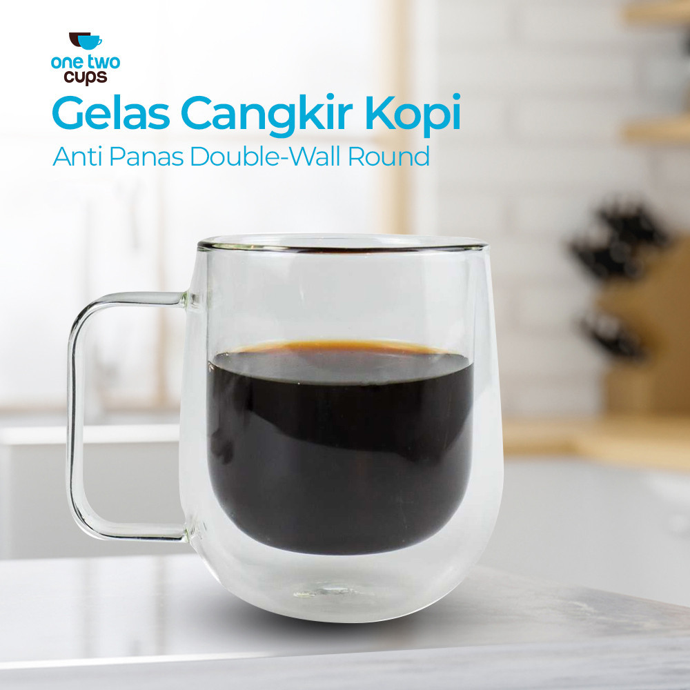 Jual One Two Cups Gelas Cangkir Kopi Anti Panas Double Wall Round 250ml | Shopee Indonesia